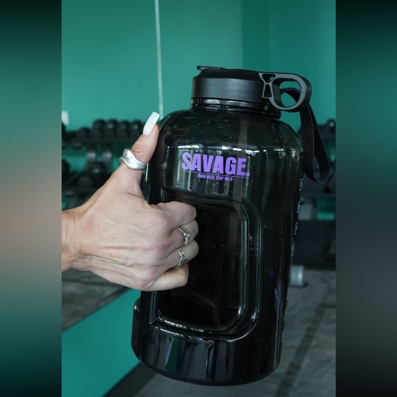 Savage | Kitchen | Gallon Bpa Free Reusable Water Bottle Black | Poshmark